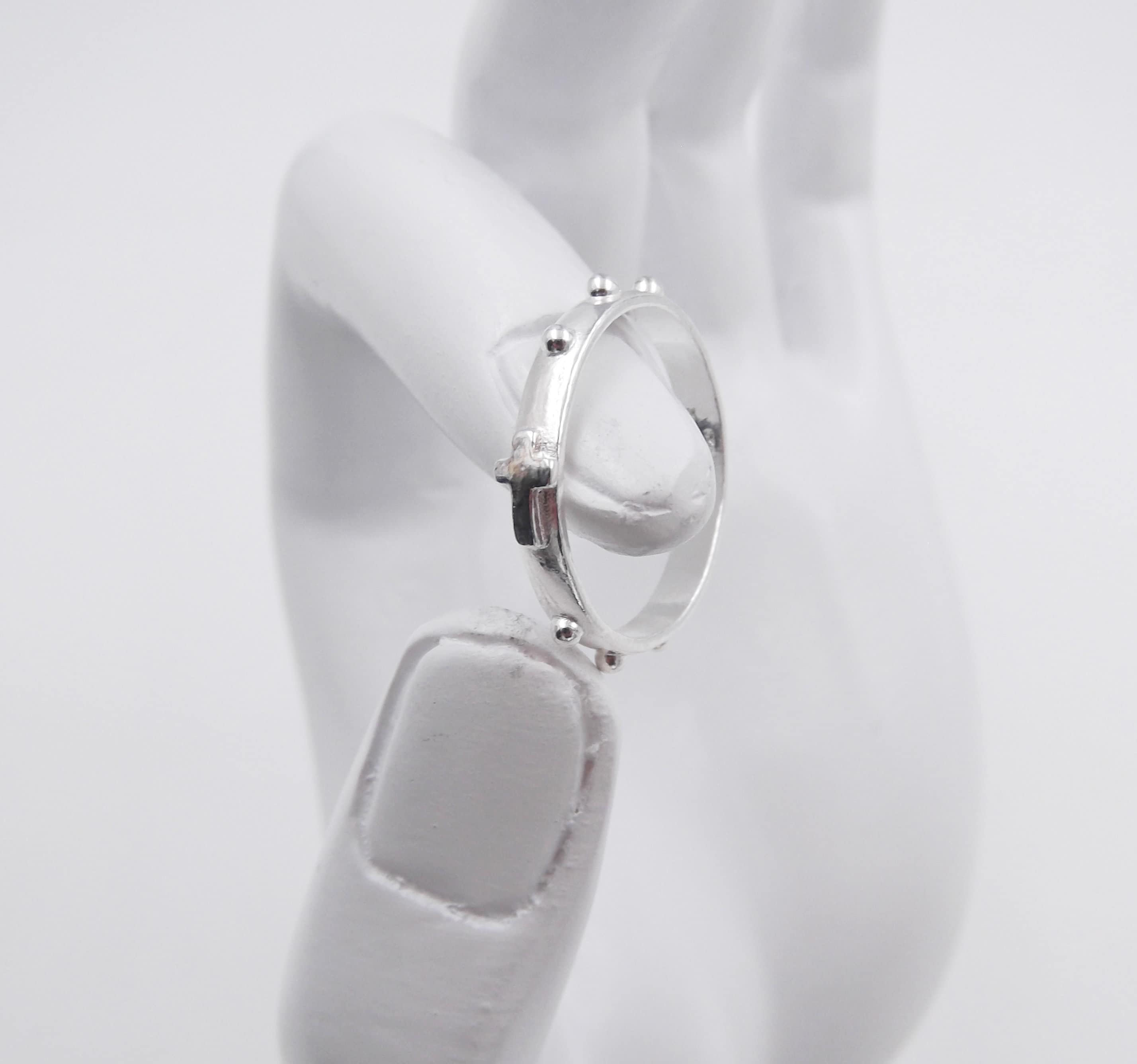 Rosary Ring, Silver Religious Ring 925, Catholic Rings for Women - Etsy UK