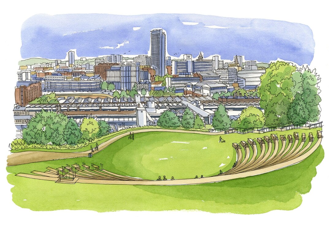 Yorkshire Art; Sheffield Urban Drawing; City Centre Amphitheatre ...