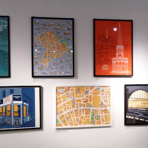 London Art; Brick Lane Decorative Map; East End Illustrated Artist’s ...