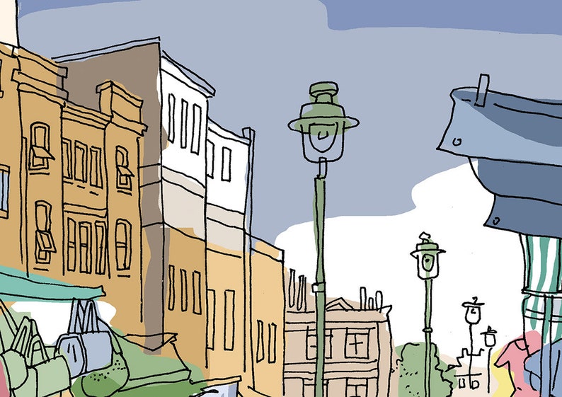 Dalston Hackney Colourful Street Scene Ridley Rd Market - Etsy