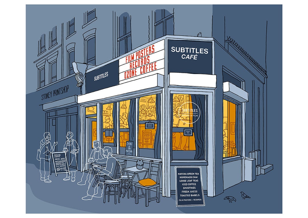 Dalston Cafe Art Print: East London Scene, Signed Giclee - Etsy
