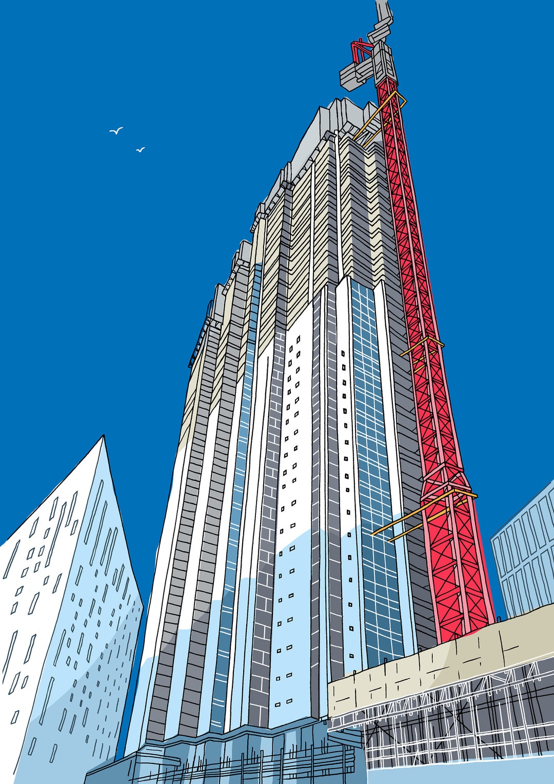 London Skyline Art; Atlas Building, Islington Architecture, Signed A3 ...