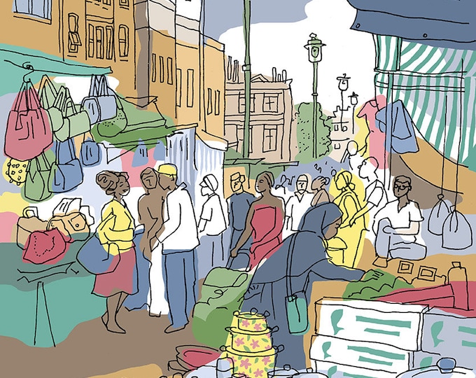 Dalston Hackney Colourful Street Scene Ridley Rd Market, East London ...