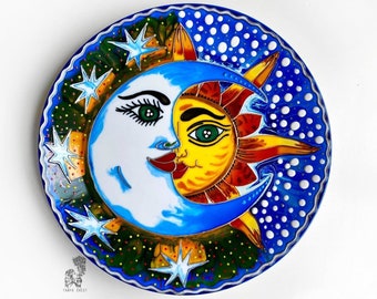 Mexican Pottery Sun and Moon | Etsy