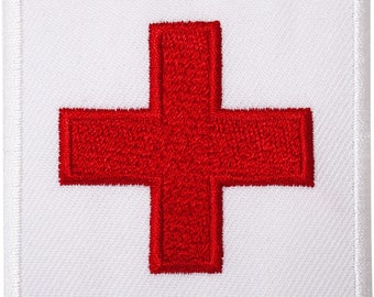 Red cross badge | Etsy