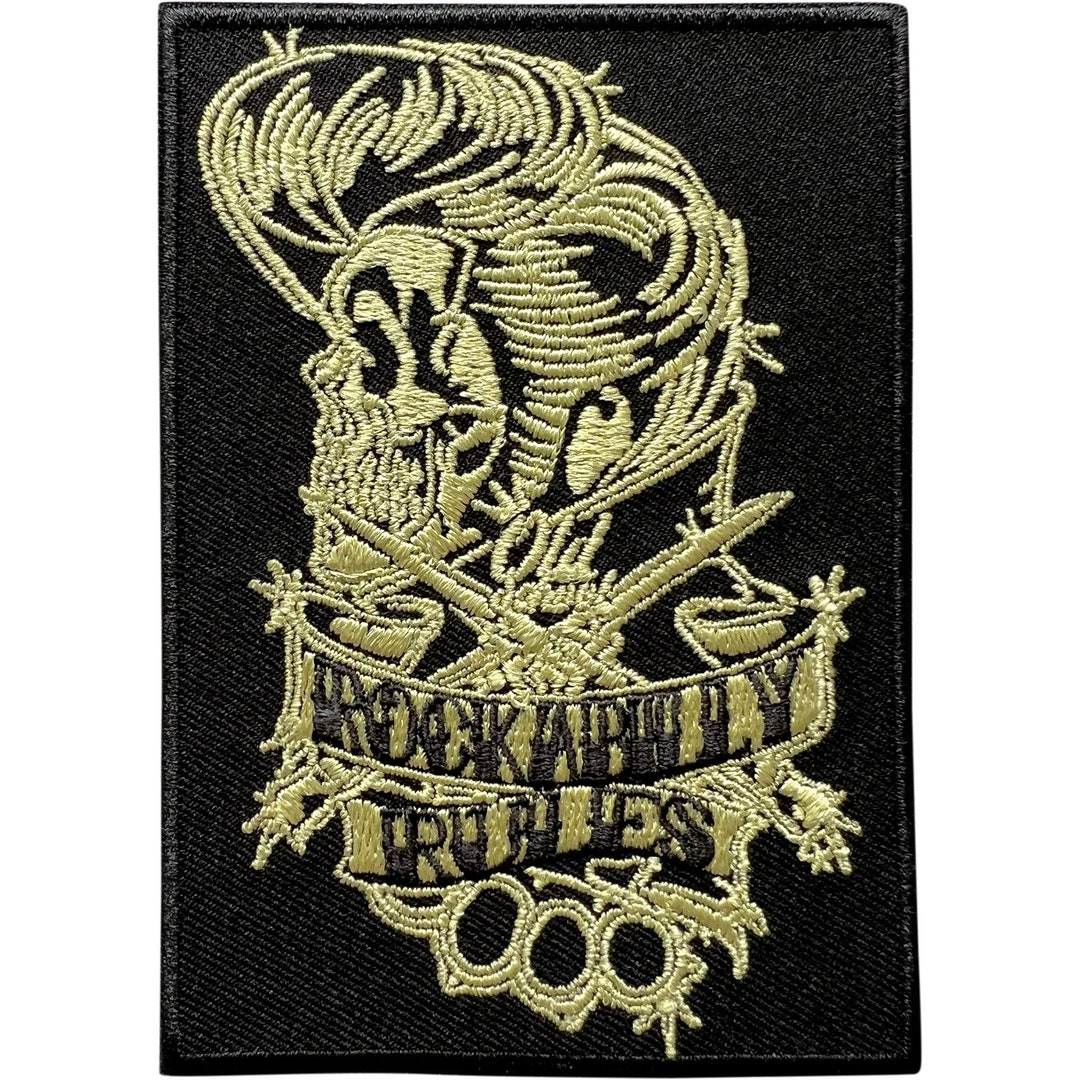 Rockabilly Rules Old School Patch Iron on Rock and Roll Music ...
