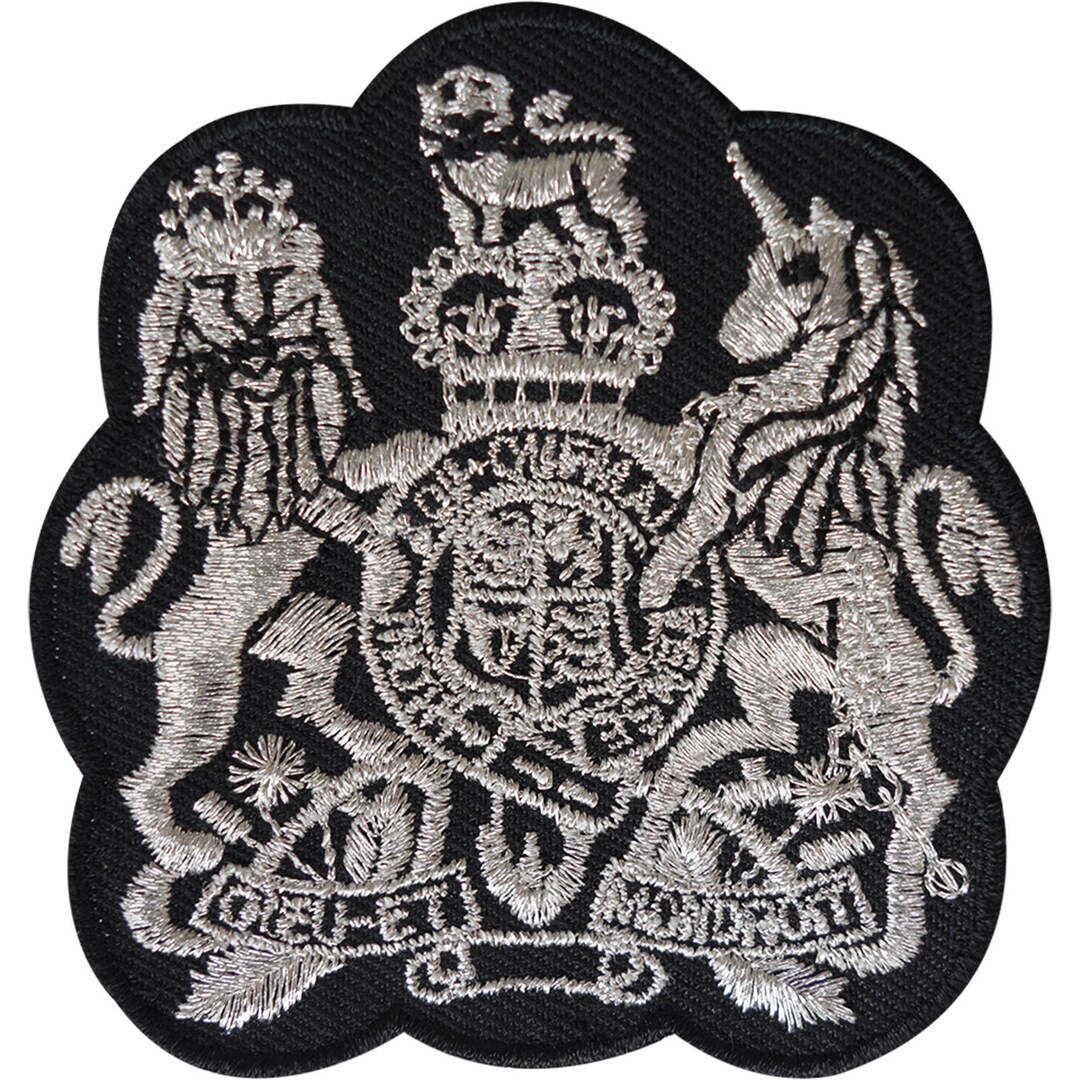 Coat of Arms Patch Embroidered Badge Royal Crest King Fancy Dress Iron ...