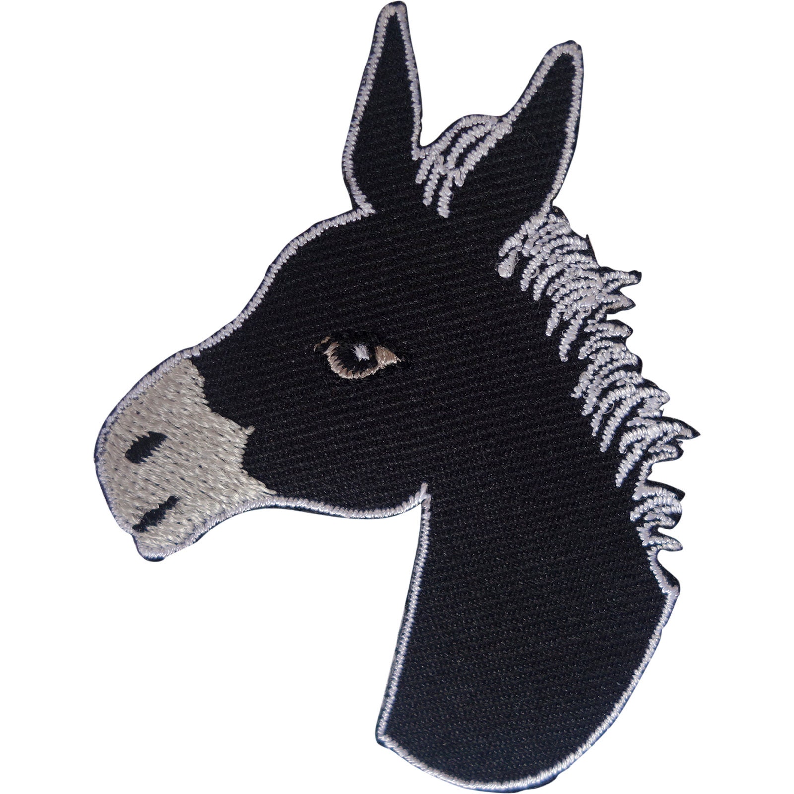 Donkey Patch Iron Sew on Clothes Bag Animal Embroidered Badge - Etsy UK