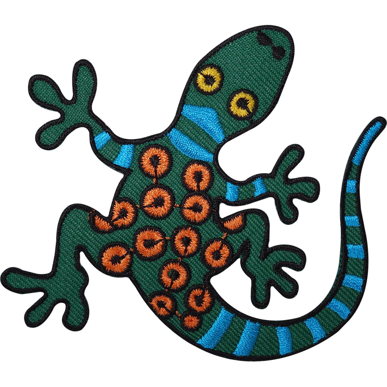 Green Gecko Lizard Embroidered Iron / Sew on Patch Clothes - Etsy