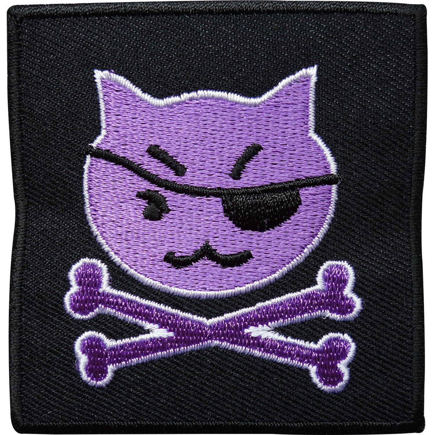 Pirate Cat Skull Bones Embroidered Iron / Sew on Patch Clothes | Etsy