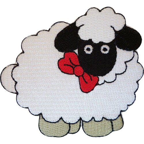 Sheep Patch Embroidered Badge Iron on Sew on Clothing Jacket - Etsy UK