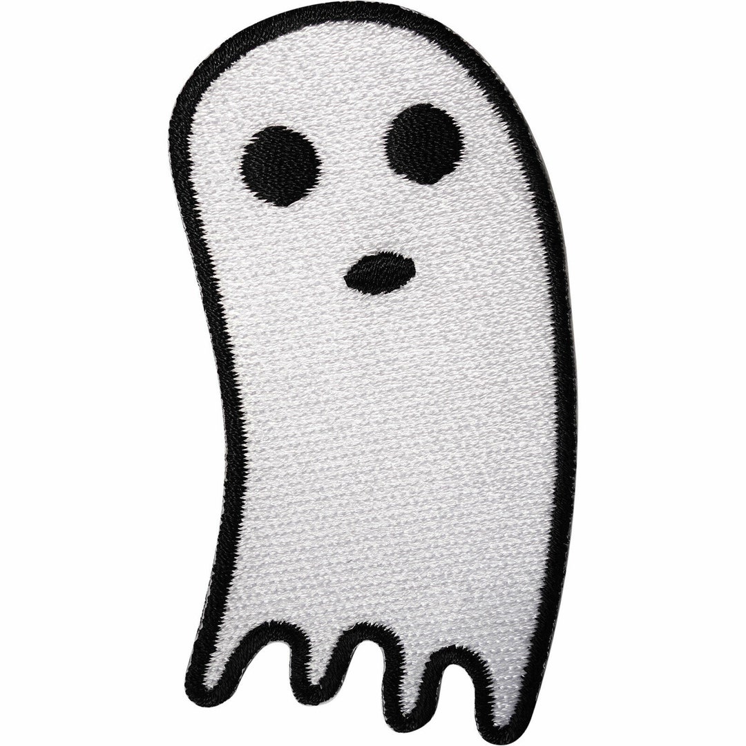 Ghost Patch Iron Sew on Halloween Spooky Embroidery Applique ...