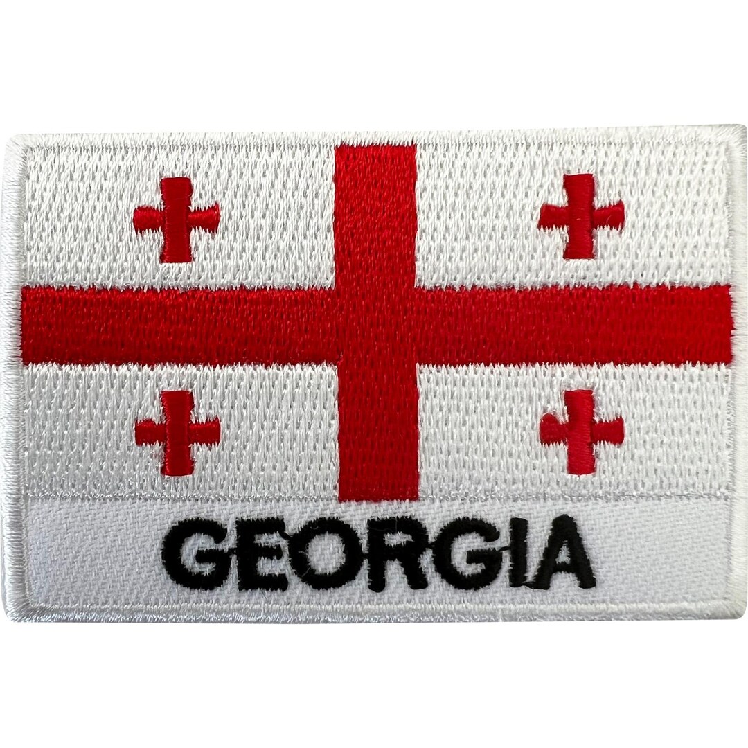Georgia Flag Patch Iron on Sew on Medieval Red Cross St George ...