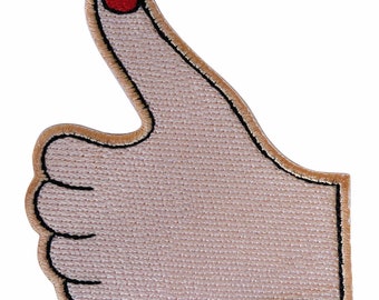 Iron on Patch Finger Patch Finger With Blue Nail Hand - Etsy