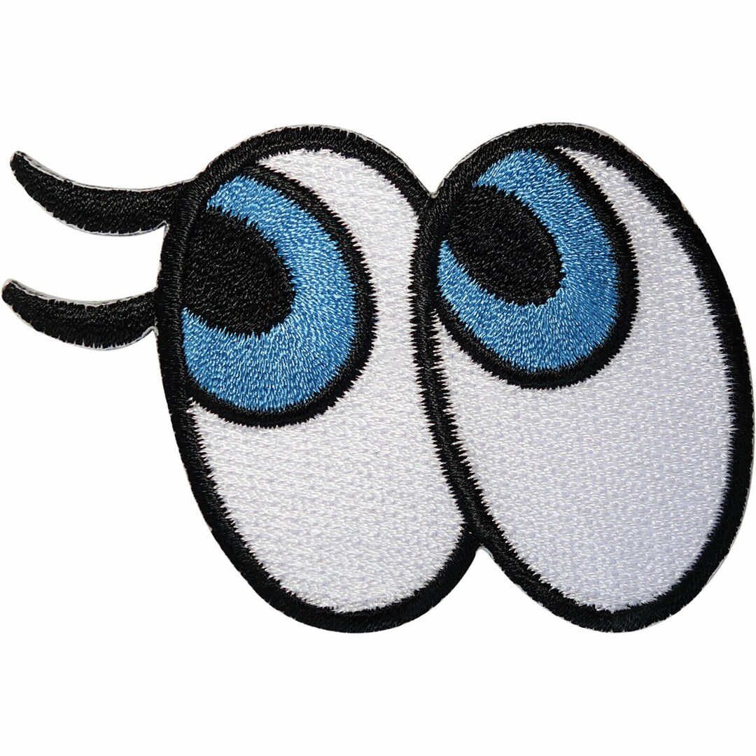 Cartoon Eyes Patch Iron Sew on Clothes Bag Embroidery Applique ...