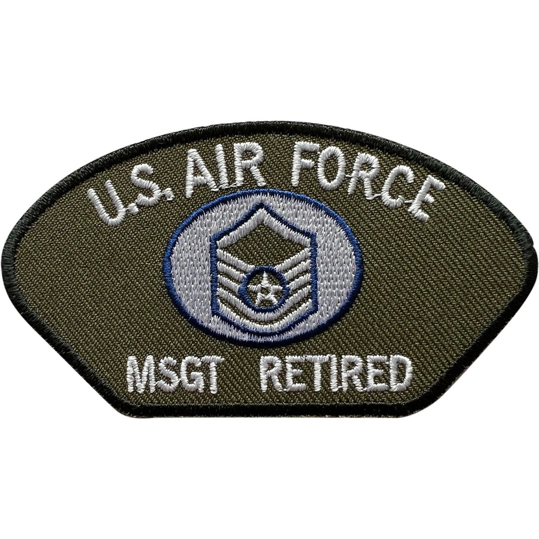 US AIR Force Master Sergeant MSGT Retired Patch Iron on Sew on ...