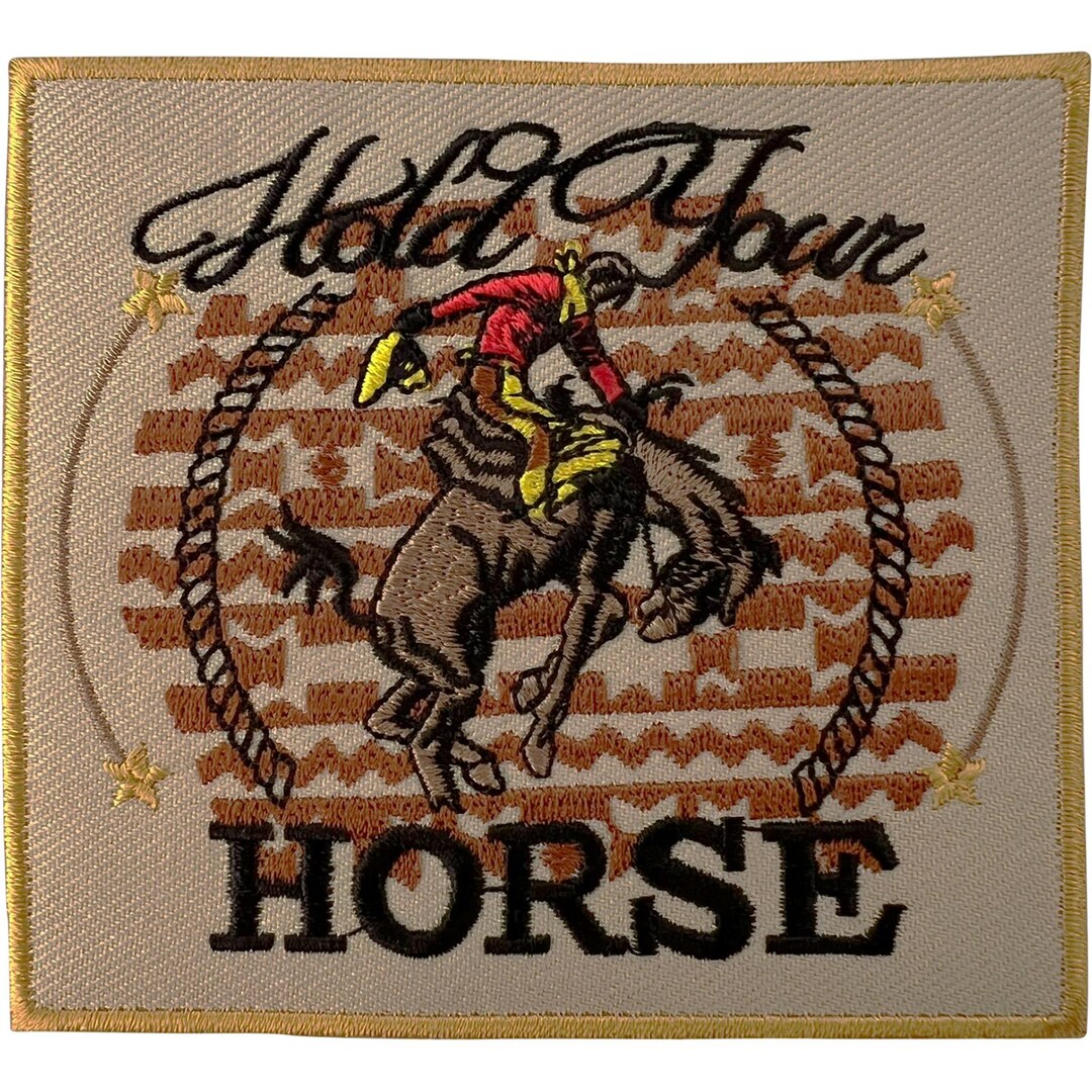 Rodeo Cowboy Patch Iron Sew on Clothes Horse Riding Equestrian ...