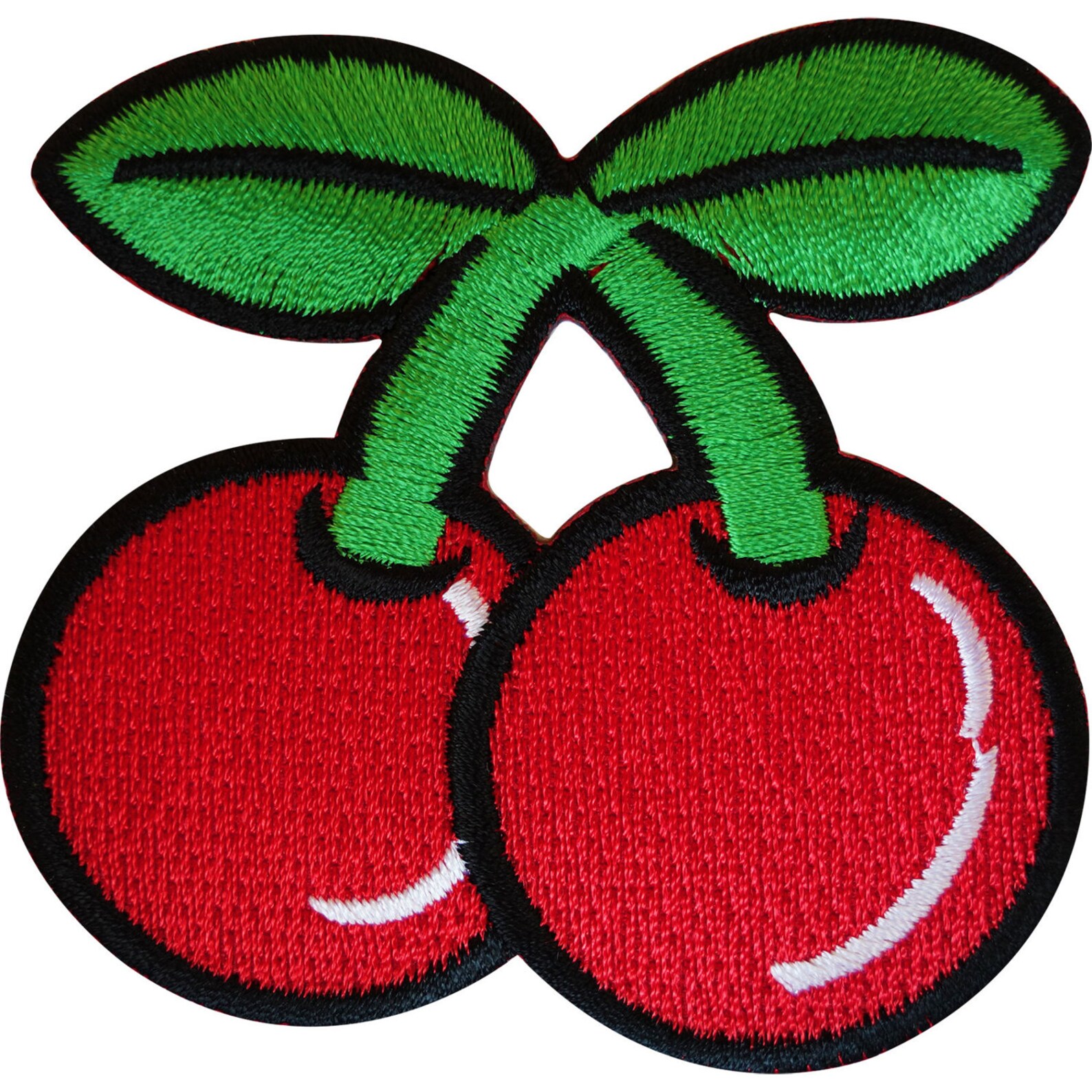 Embroidered Iron on Red Cherry Patch Sew on Badge Embroidery Biker ...