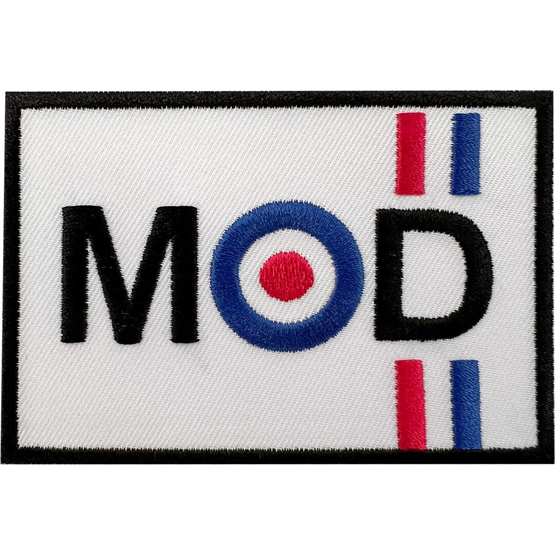 MOD Patch Iron Sew on Jacket Coat Scooter Moped Motorcycle Bag ...