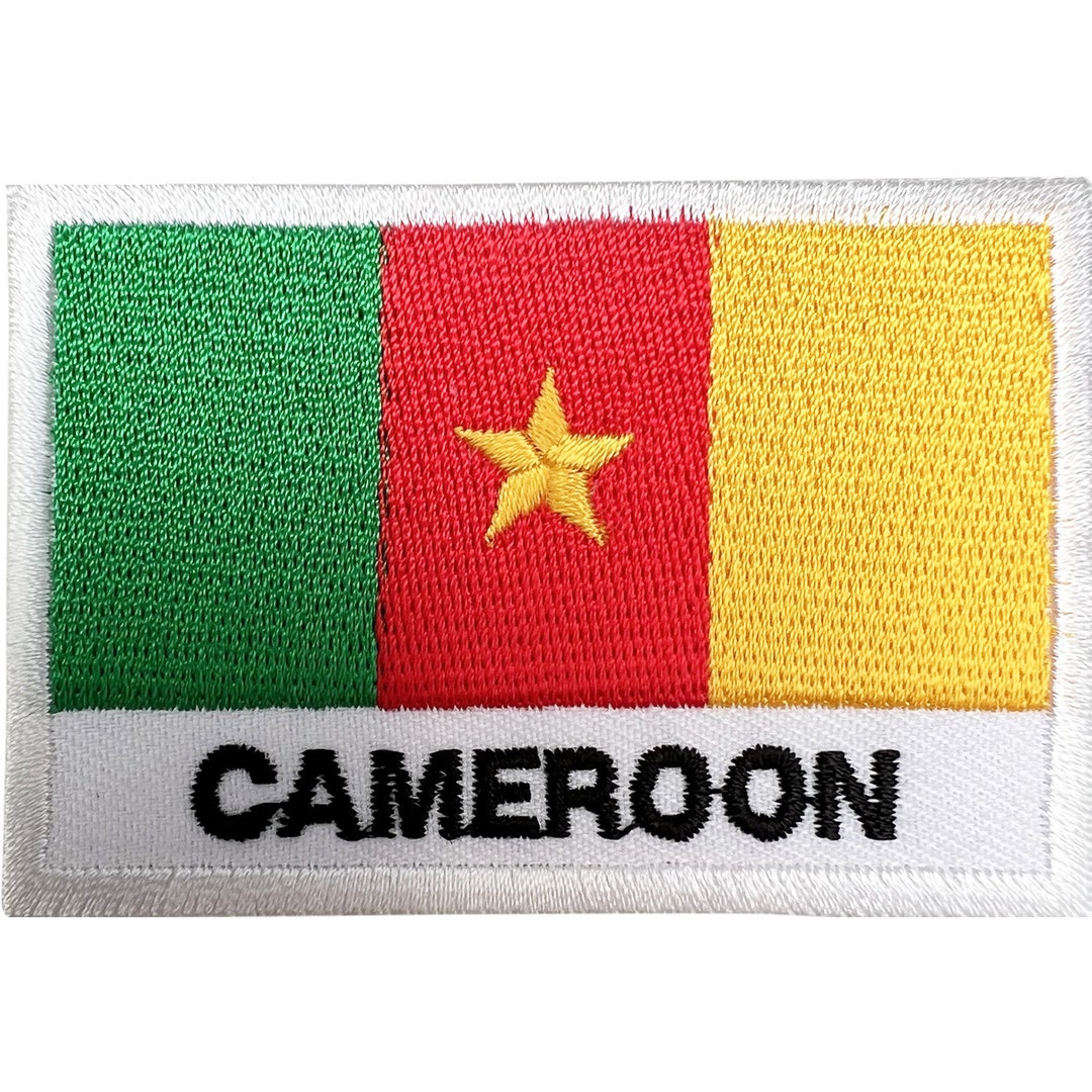 Cameroon Flag Patch Iron on Sew on Clothes Jacket Denim Africa ...