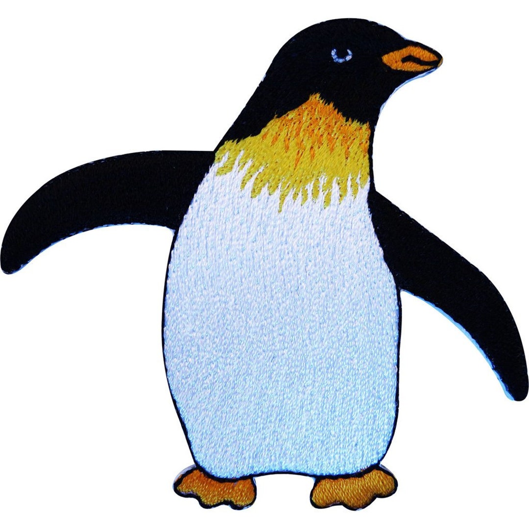 Embroidered Iron on Penguin Patch Sew on Bird Badge for Clothes Jacket ...