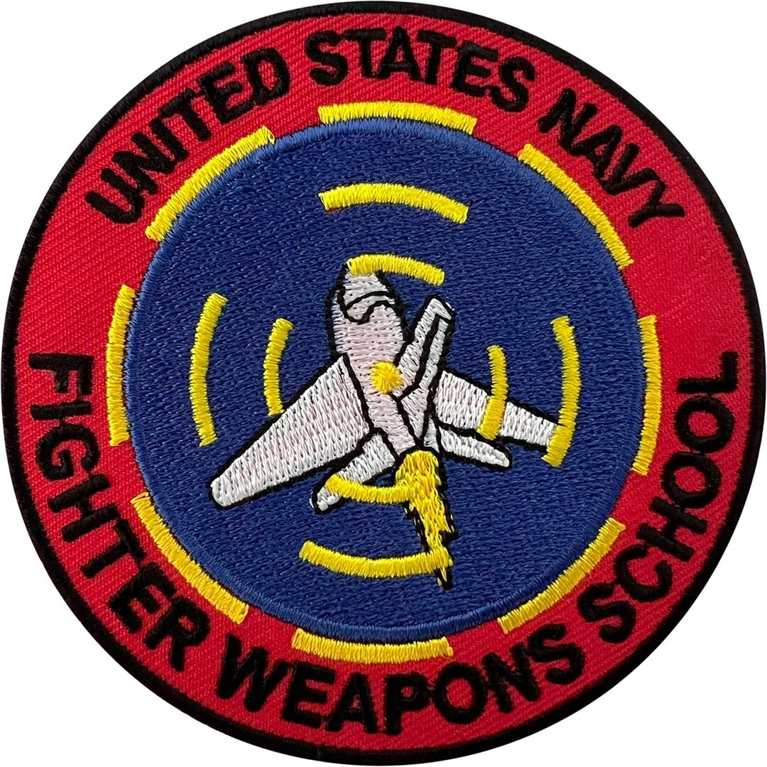 Top Gun Iron on Patch Backpack Shirt Woven Fabric Military Motif ...