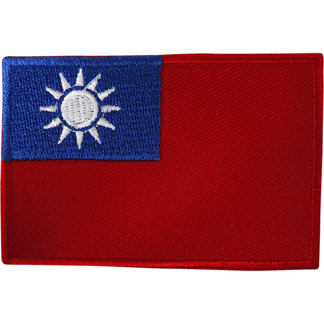 Taiwan Flag Patch Iron on Sew on Embroidered Republic of China ...