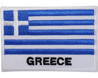GREECE Flag Patch Embroidered Badge Sew on Emblem - Etsy