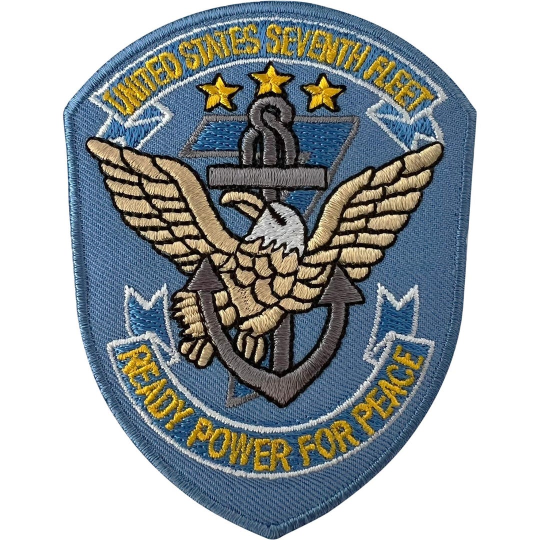 United States Navy Seventh Fleet Patch Iron Sew on Eagle Anchor ...