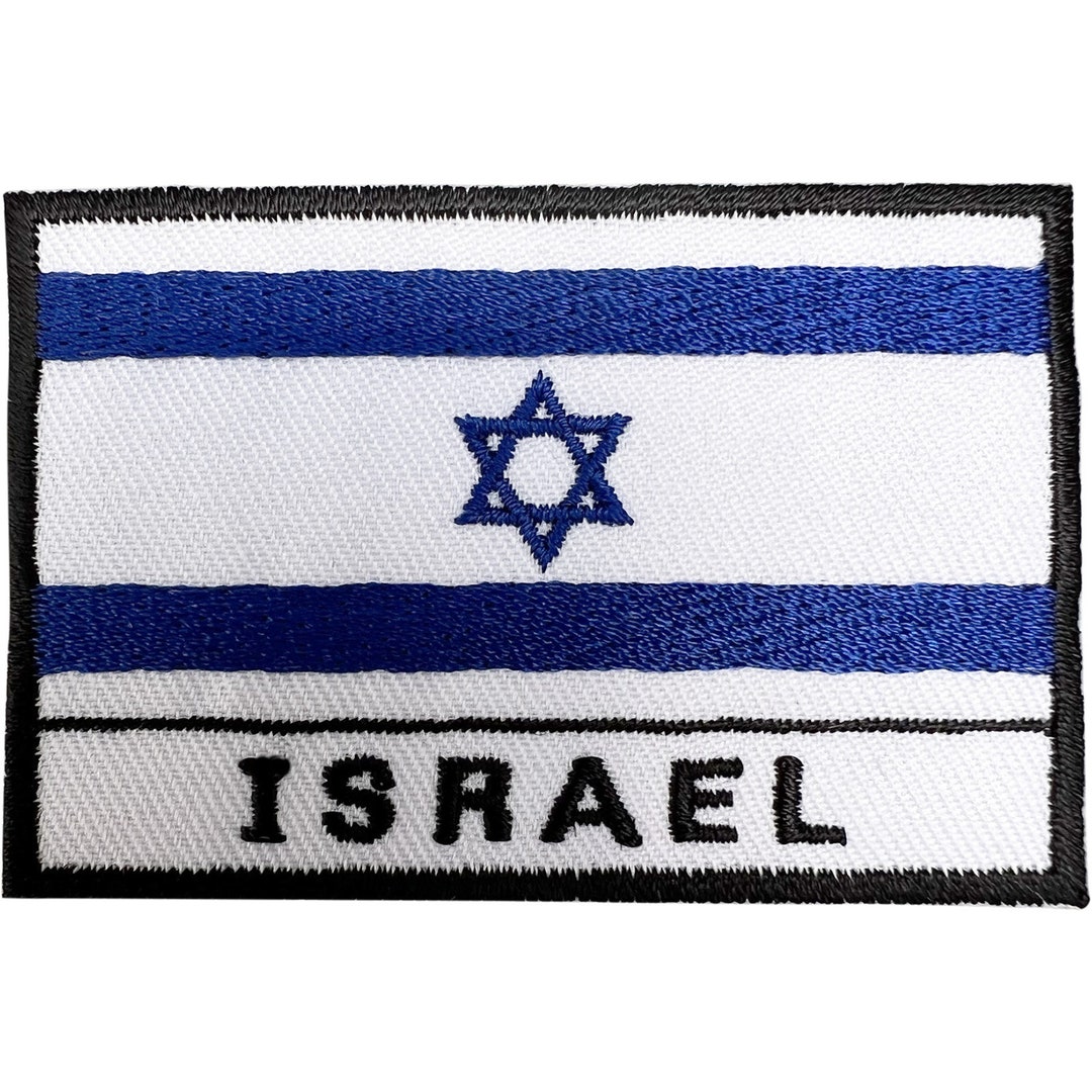 Israel Flag Patch Iron Sew on Star of David Jewish Jerusalem ...