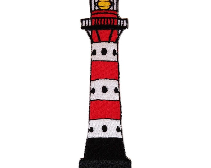 Embroidered Iron on Lighthouse Patch Sew on Badge Clothes Embroidery ...