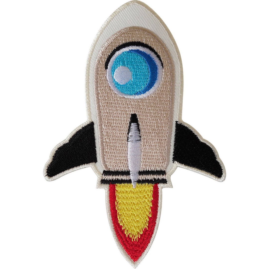 Rocket Patch Iron / Sew on Clothes Jacket Jeans Bag Space NASA ...