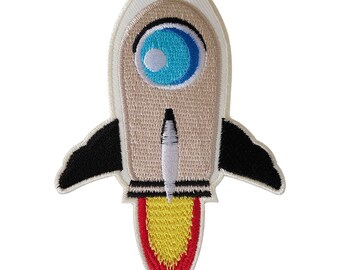 Rocket Iron on Patch Embroidered Sew on Badge Space NASA T | Etsy