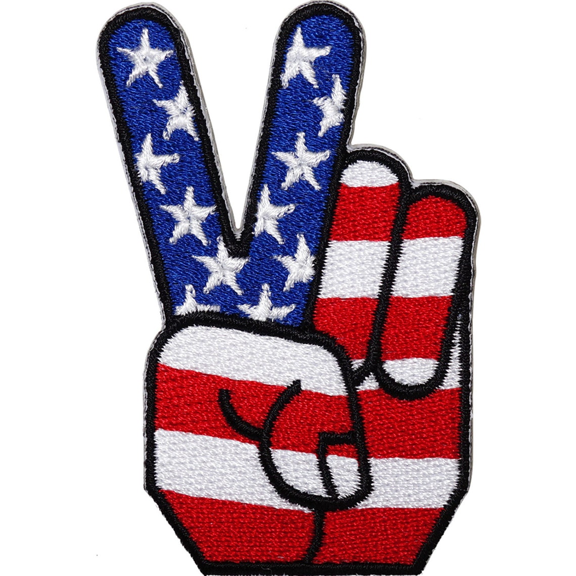 USA Flag Peace Sign Embroidered Iron / Sew on Patch United - Etsy