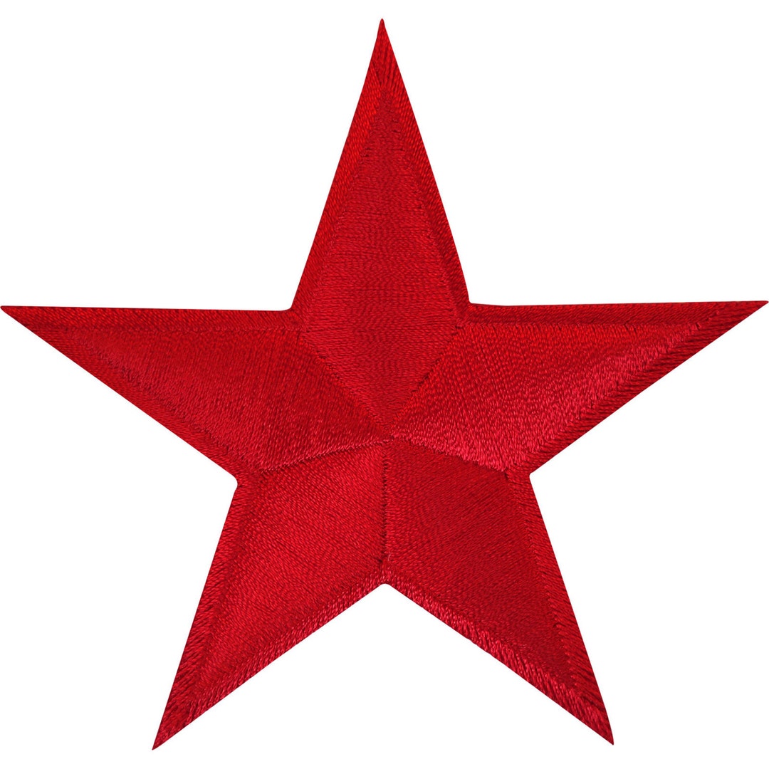 Red Star Iron on Patch Sew on Badge Jeans T Shirt Crafts Embroidered ...