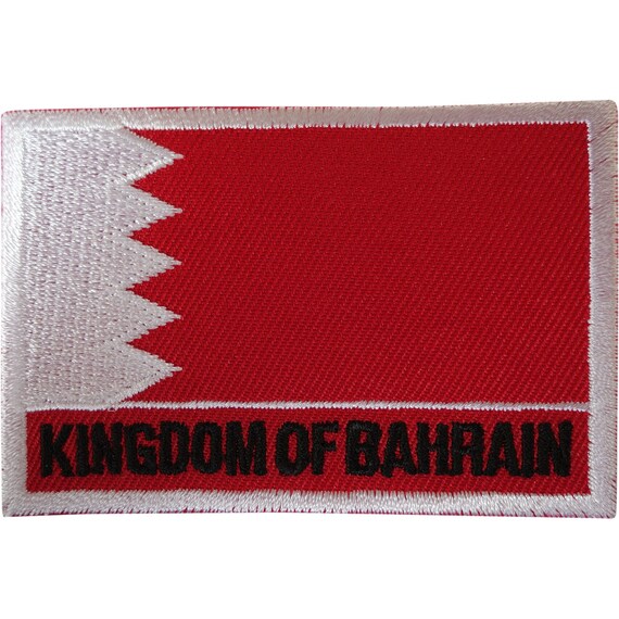 Kingdom of Bahrain Flag Patch Iron Sew on Embroidered Badge | Etsy