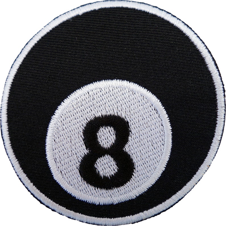 8 Ball Patch Snooker Pool Billiards T Shirt Jeans Sew Iron on ...