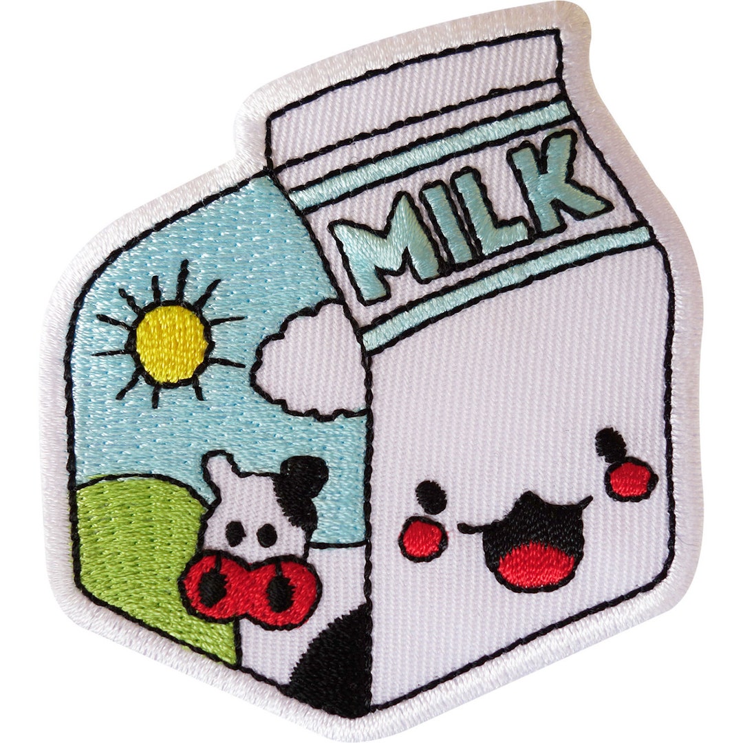 Milk Iron on Clothes Patch Jacket Jeans Bag Embroidered Food - Etsy