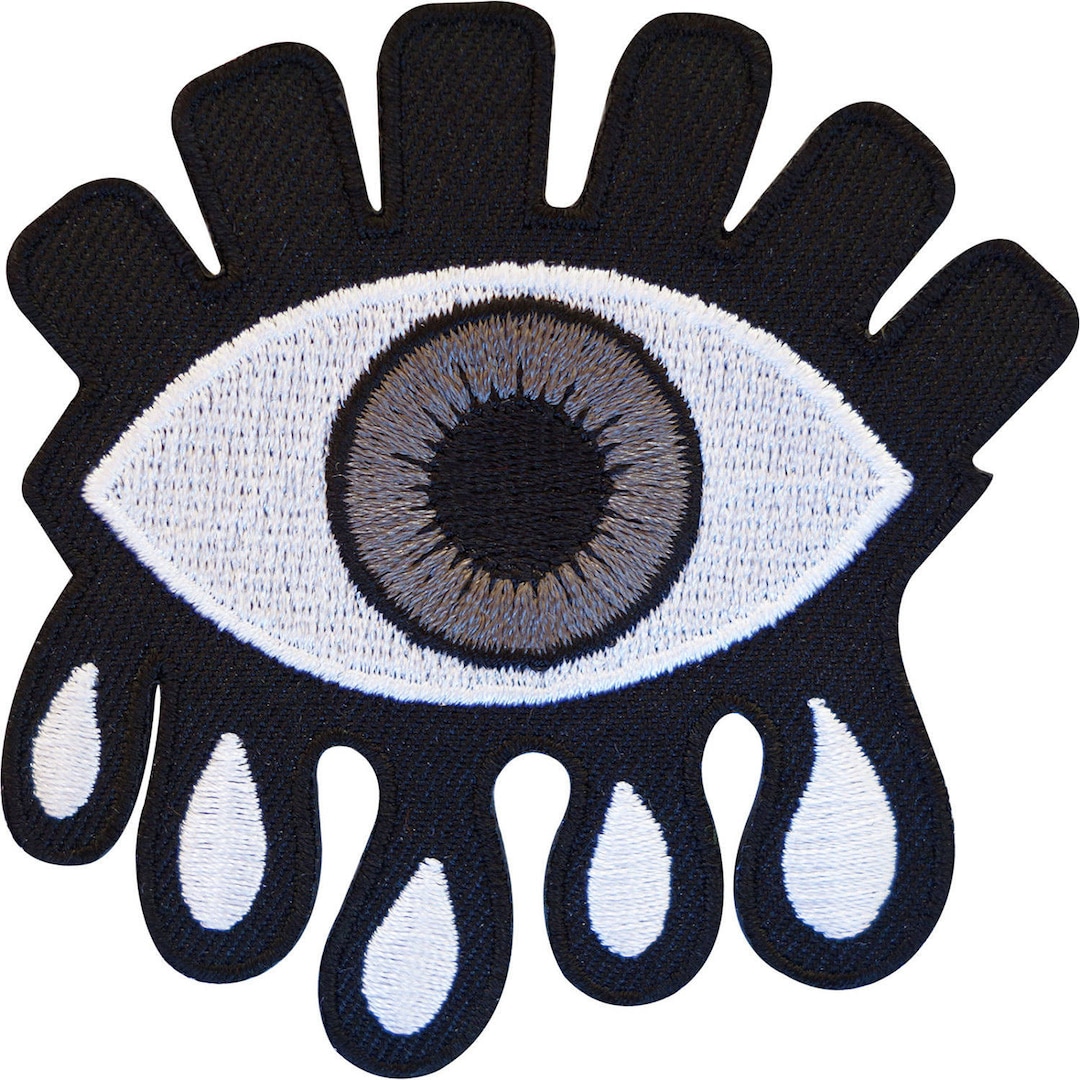 Embroidered Iron on Eye Patch Sew on Badge Crafts Biker Jacket Clothes ...
