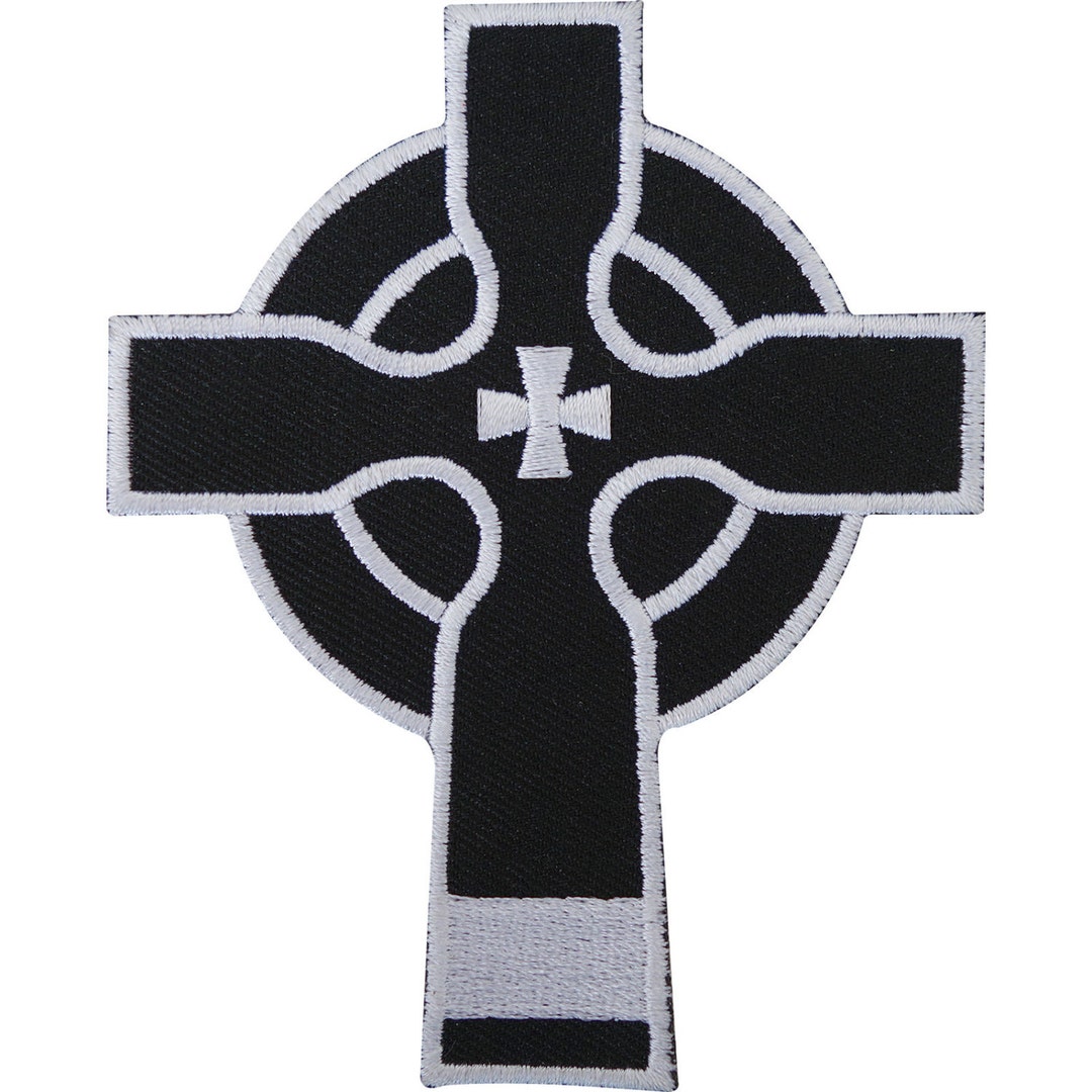 Celtic Cross Embroidered Iron / Sew on Patch T Shirt Motorcycle Jacket ...