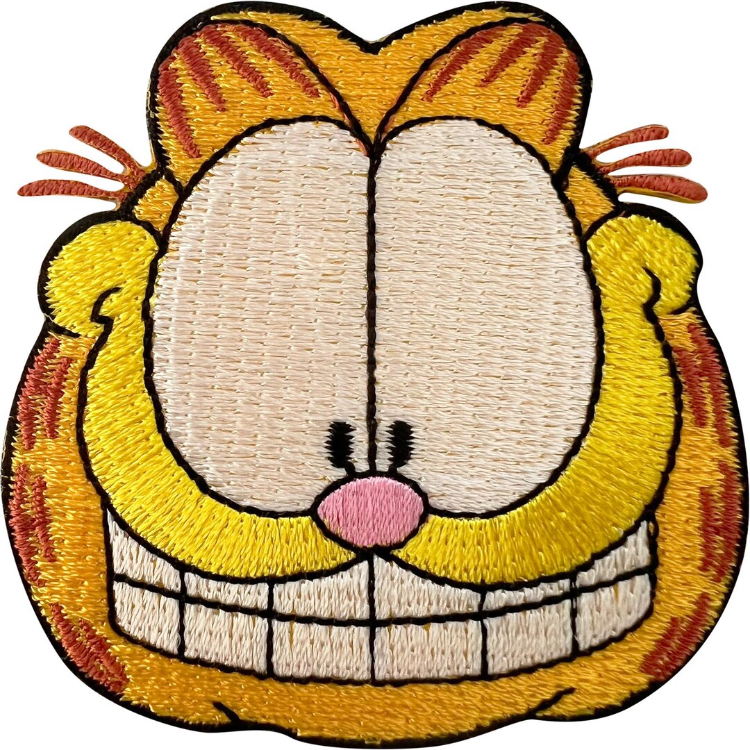 Garfield Patch Cat Embroidered Badge Iron Sew on Clothing Bags Jeans ...