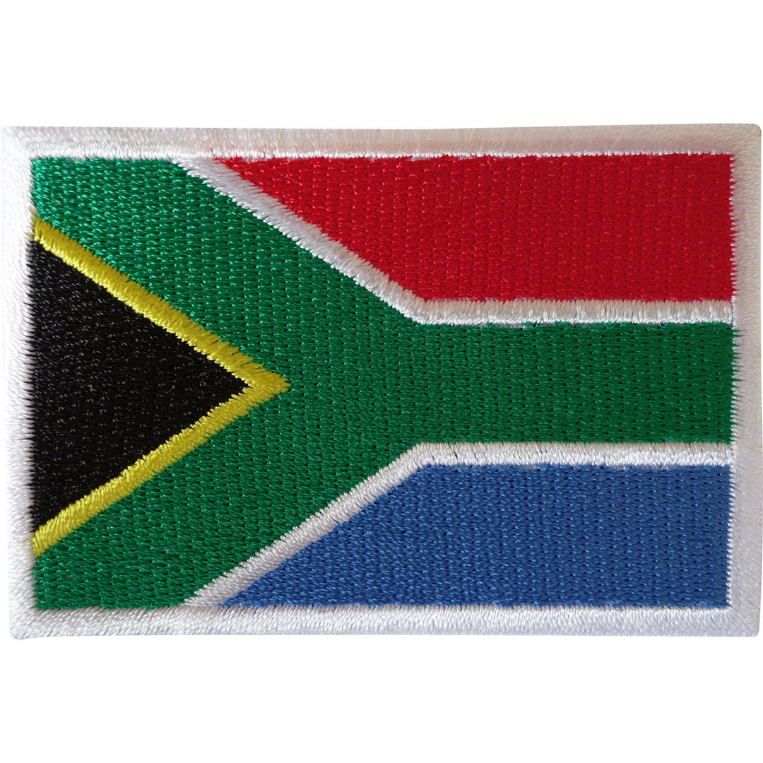 South Africa Flag Patch Iron Sew on Clothes Jacket Bag African ...