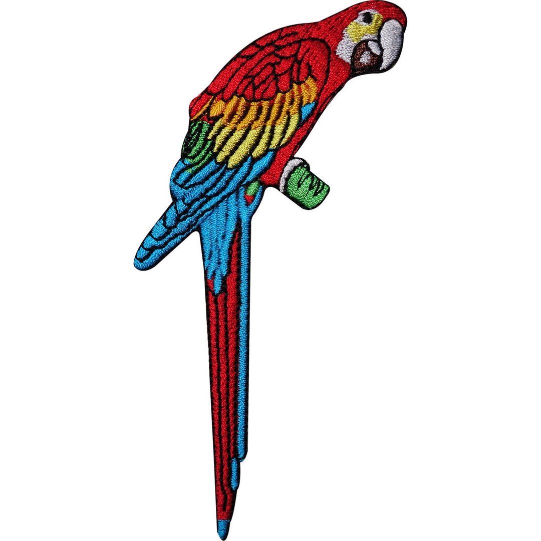 Parrot Embroidered Iron / Sew on Clothes Bag Patch Pet Macaw Bird on ...