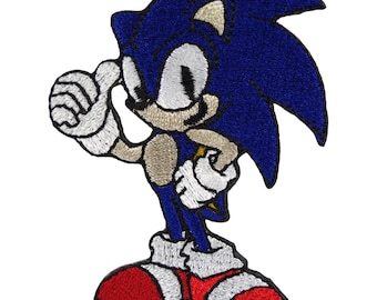 Large Sonic Iron on Patch - Etsy
