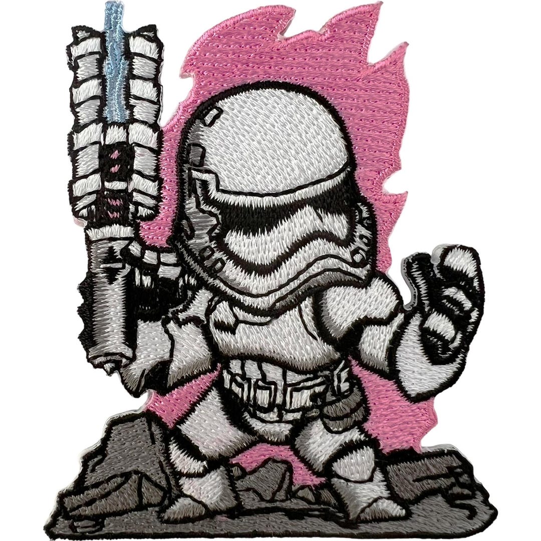 Star Wars Stormtrooper Lightsaber Patch Iron on Sew on Clothes ...