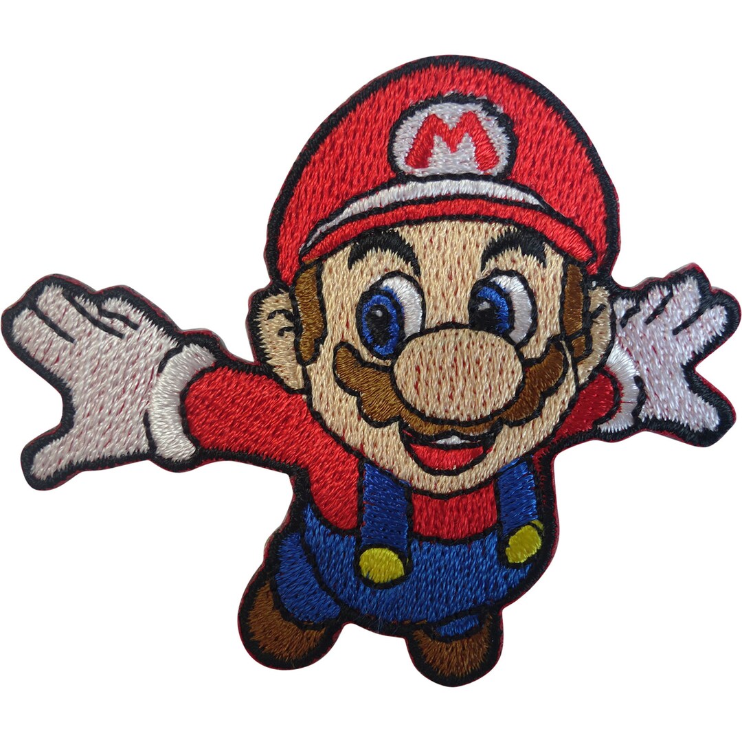 Mario Patch Iron Sew on Embroidery Badge Super Mario Bros Nintendo ...