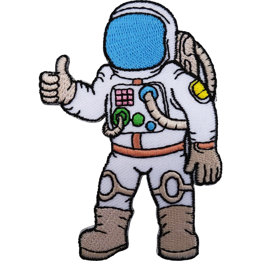Astronaut Patch Iron / Sew on Embroidered Spaceman Space Suit NASA T ...
