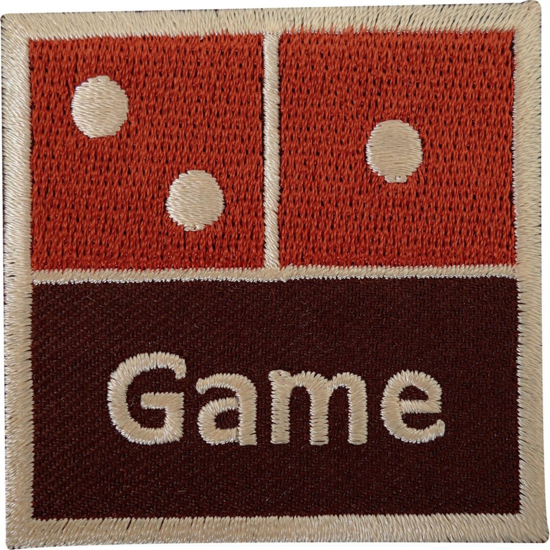 Retro Game Embroidered Iron Sew on Patch Jacket Shirt Bag Brown ...