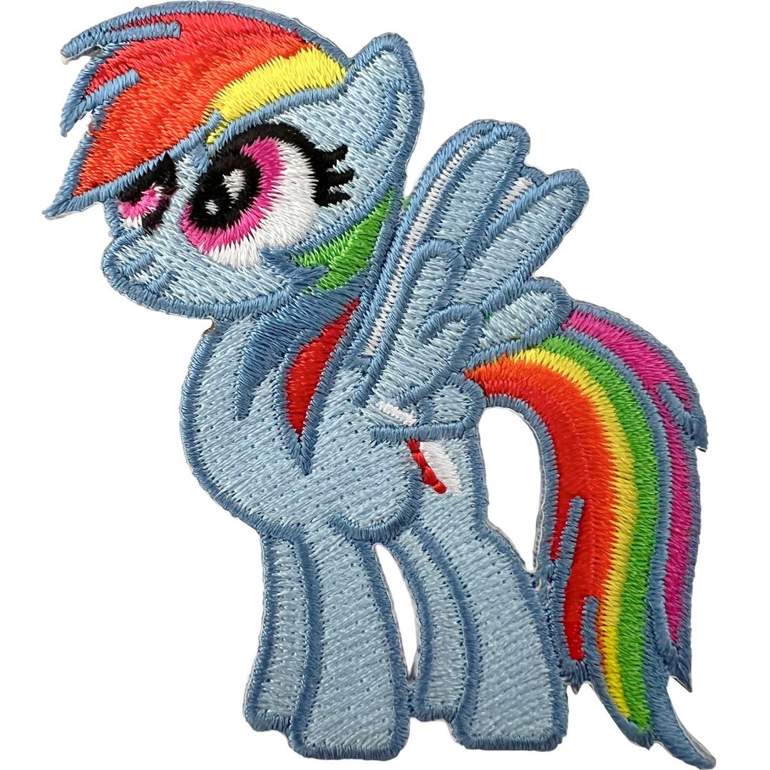 My Little Pony Rainbow Dash Patch Iron Sew on Clothes Bag Craft ...