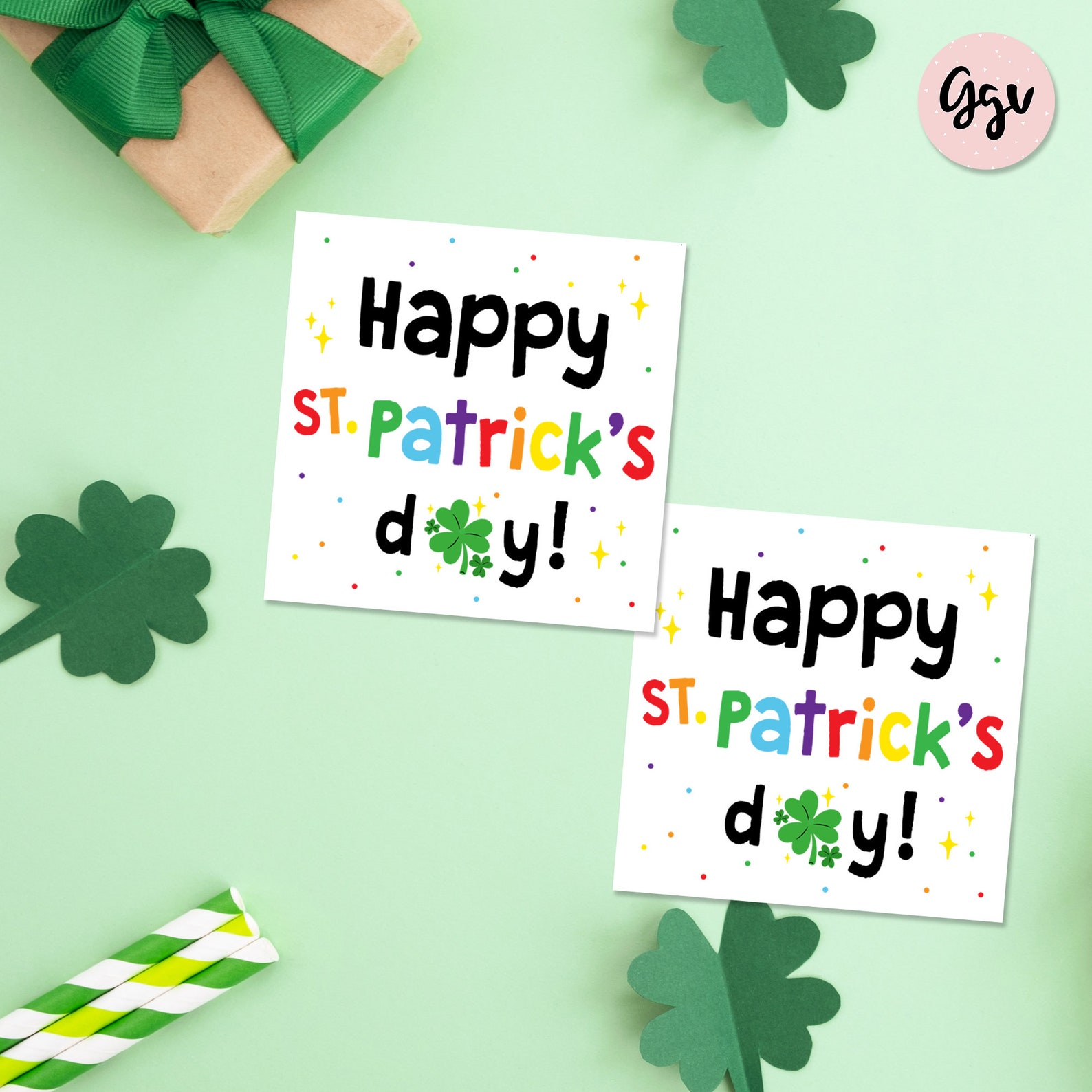 Printable St Patricks Day Gift Tags St Patricks Day Favor - Etsy